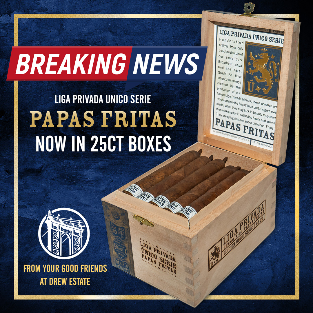 25-Count Papas Fritas Boxes Coming From Drew Estate - Cigar Dojo