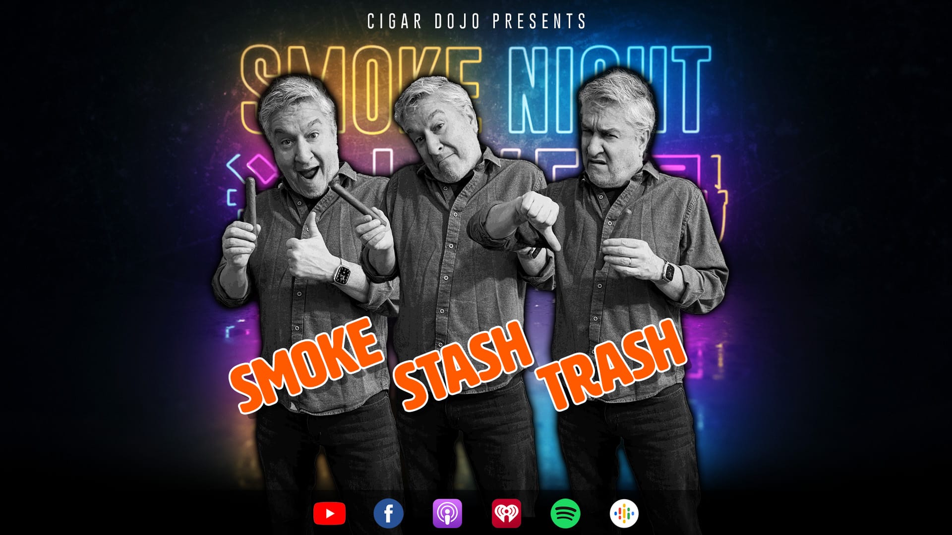 Smoke Night LIVE - Smoke, Stash, or Trash - Cigar Dojo